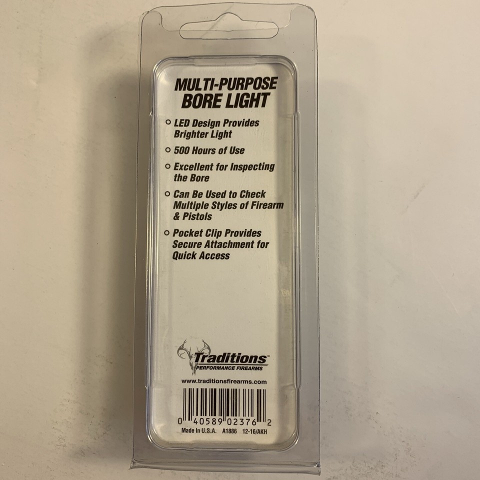 Traditions A1886 Multi-Purpose LED Bore Light for Rifles Pistols ...