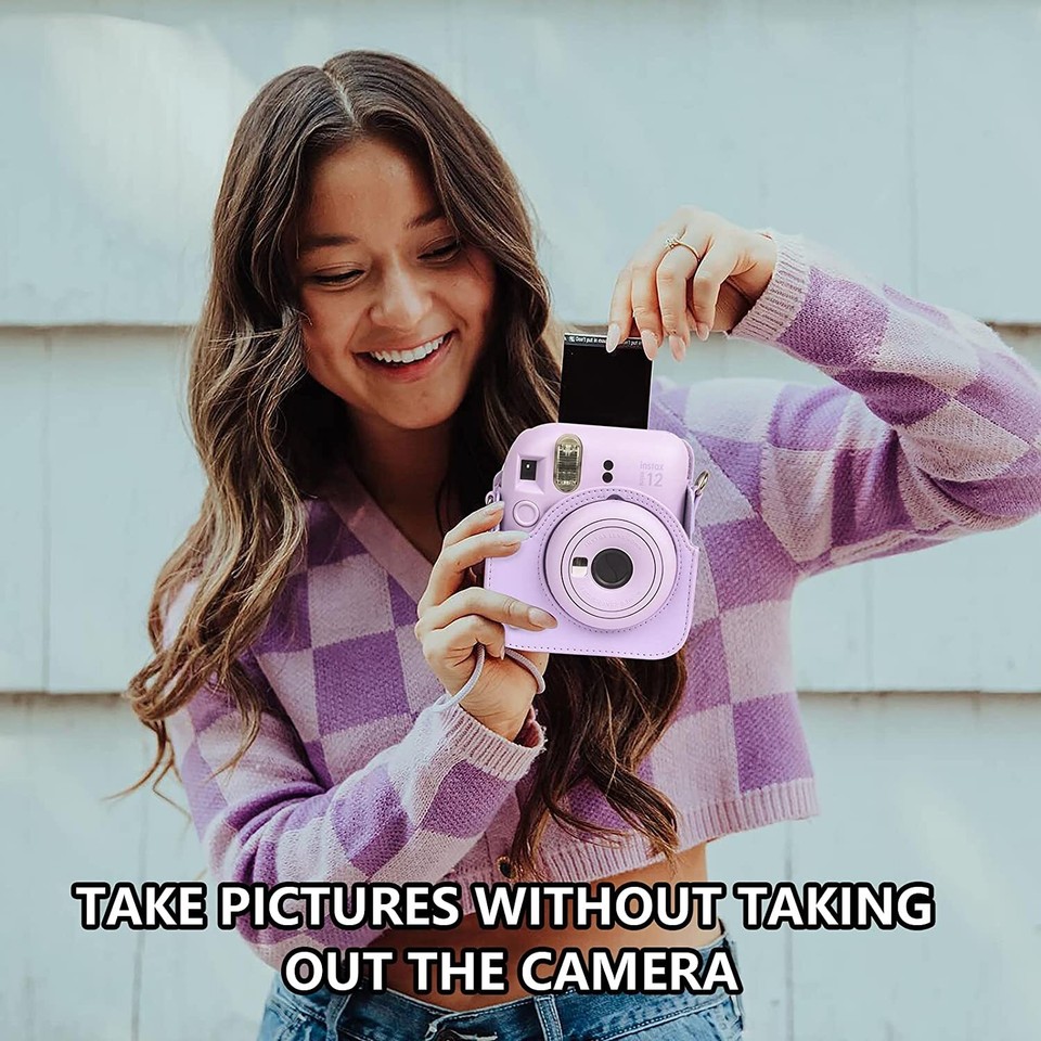 Lilac Purple Cover For Fujifilm Instax Mini 12 Camera Case Bag/ Mini ...