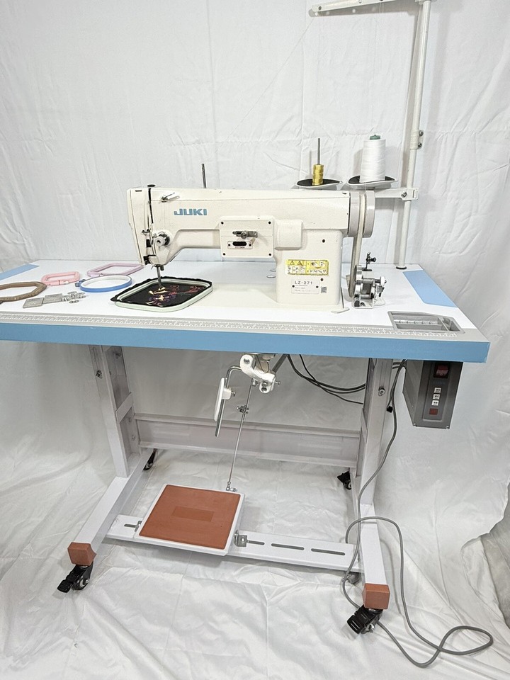 Juki LZ-271 zig zag freehand Irish embroidery industrial sewing machine ...