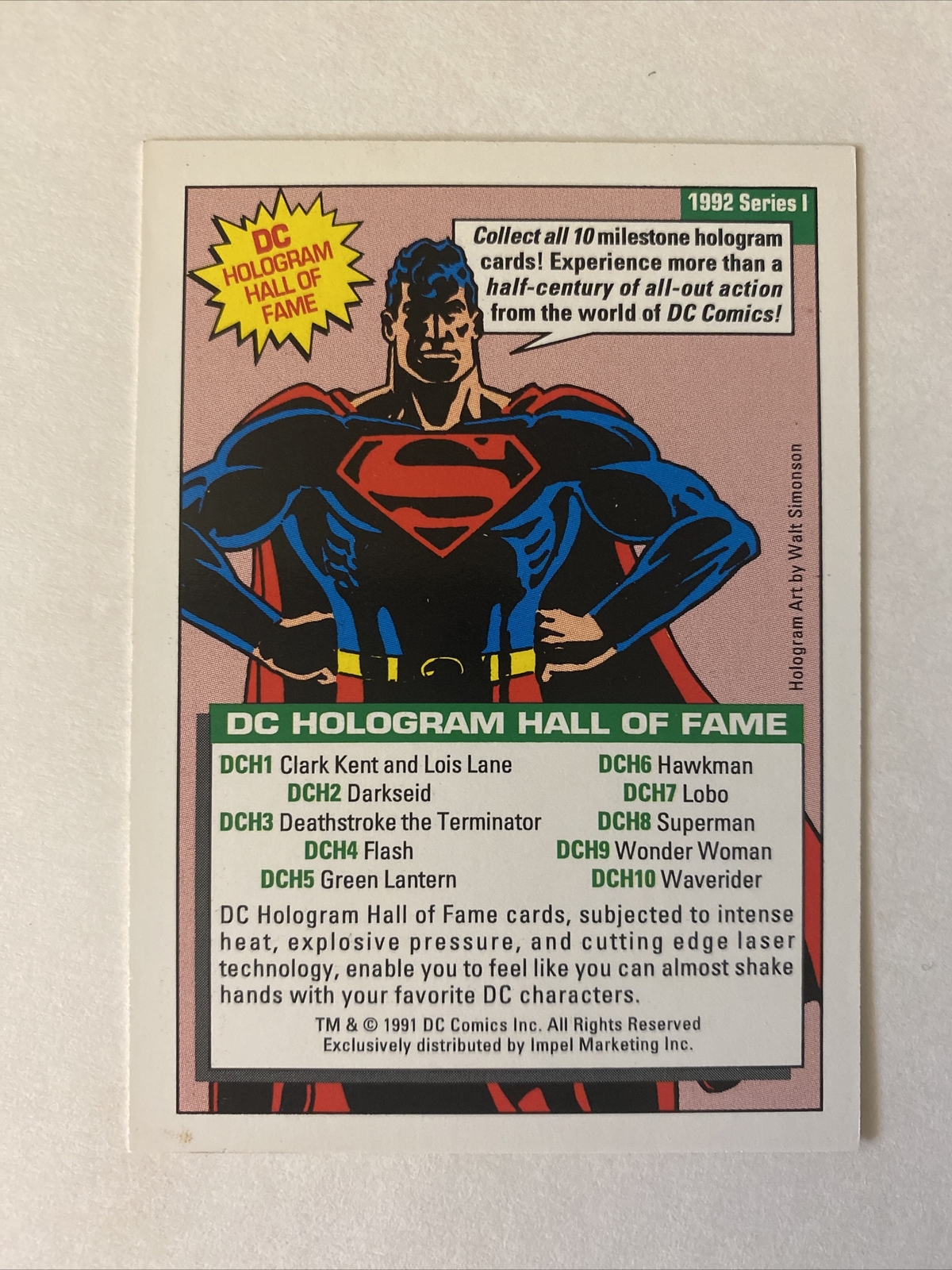 1992 DC Hologram Hall of Fame Series 1 Lobo Card | eBay