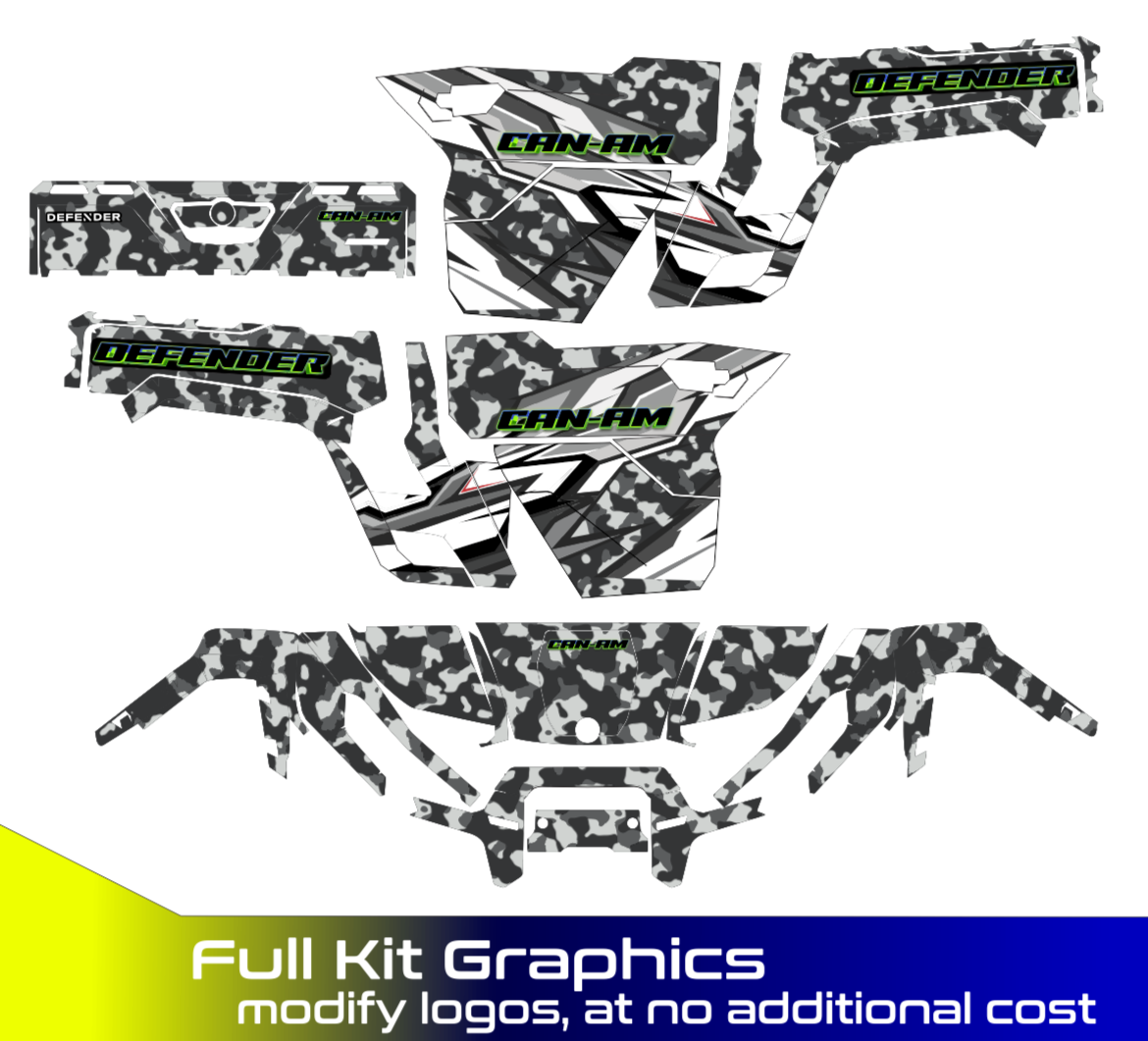 UTV Can am Defender DPS HD6 HD9 HD8 HD10 Decal Graphics Stickers Full ...