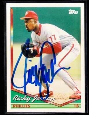 1994 Topps Ricky Jordan Signed Autograph #86 Baseball Card | eBay