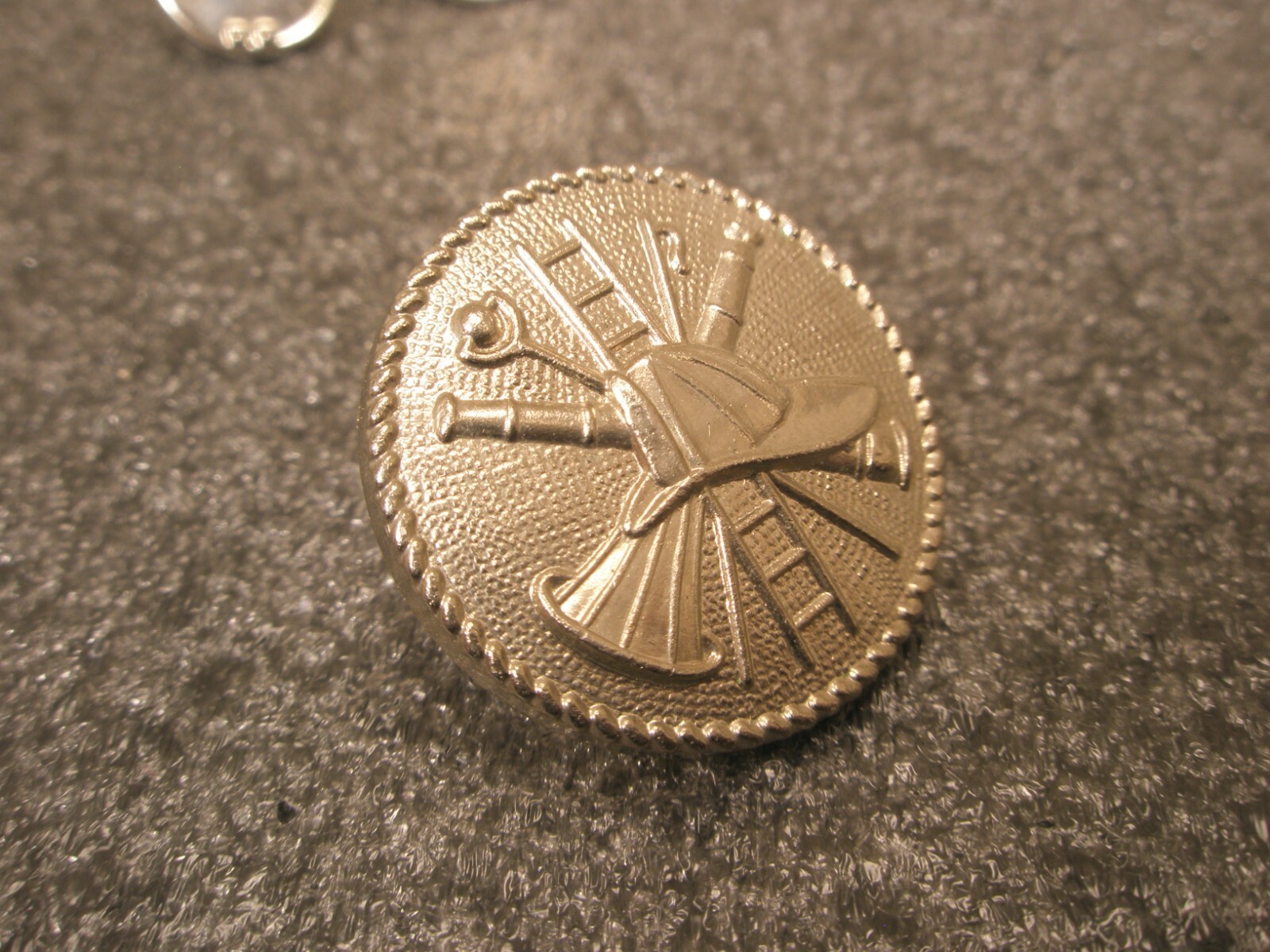 FD Firefighter Scramble Rank Insignia Silver Tone Vintage Tie Tack ...