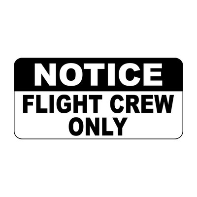 Notice Flight Crew Only Retro Vintage Style Metal Sign - 8 In X 12 In ...