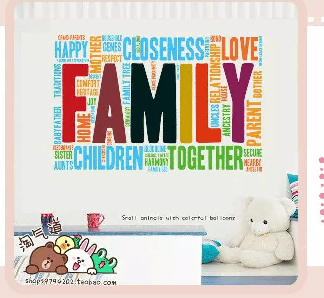 Happy Family Wallpaper Words