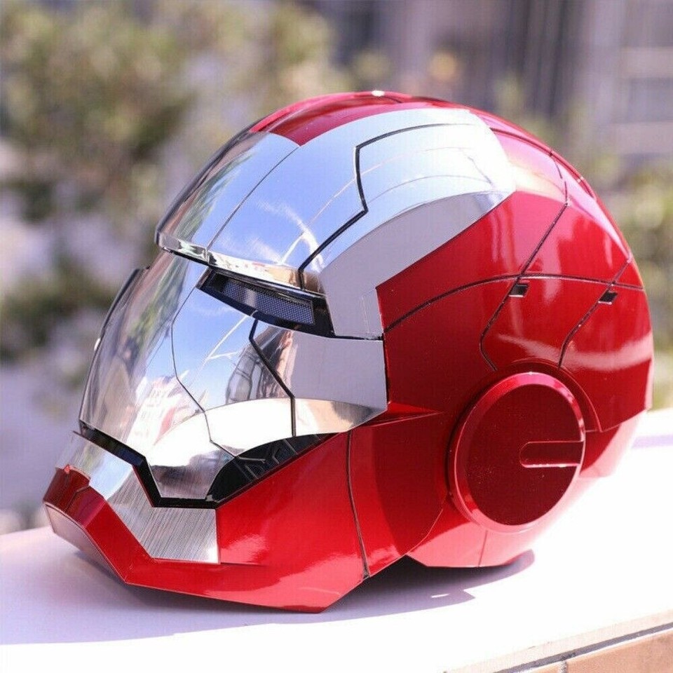US Iron Man MK5 Cosplay Helmet Wearable Voice-control Sounds & LED Eyes ...