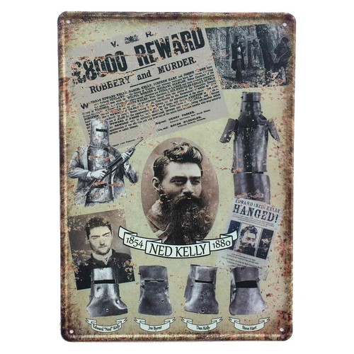 Ned Kelly Collage Tin Sign 35x25cm - Made in Australia | eBay