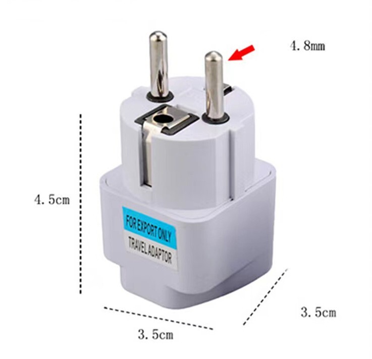 2 x TRAVEL ADAPTER PLUG FOR UK TO EU DUBAI THAILAND TURKEY ITALY GREECE ...