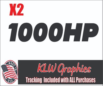 1000HP Vinyl Decal Sticker Race Car JDM Turbo Diesel Truck 5.0L ...