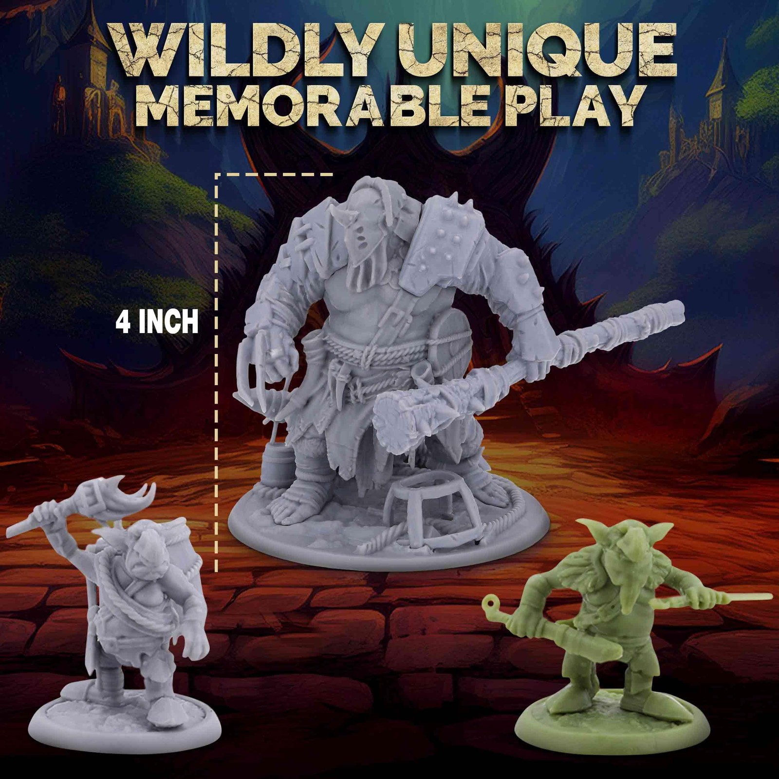 Fantasy Goblins Set, 46 Unpainted 28mm Figures for DND Miniatures, High Quality. | eBay