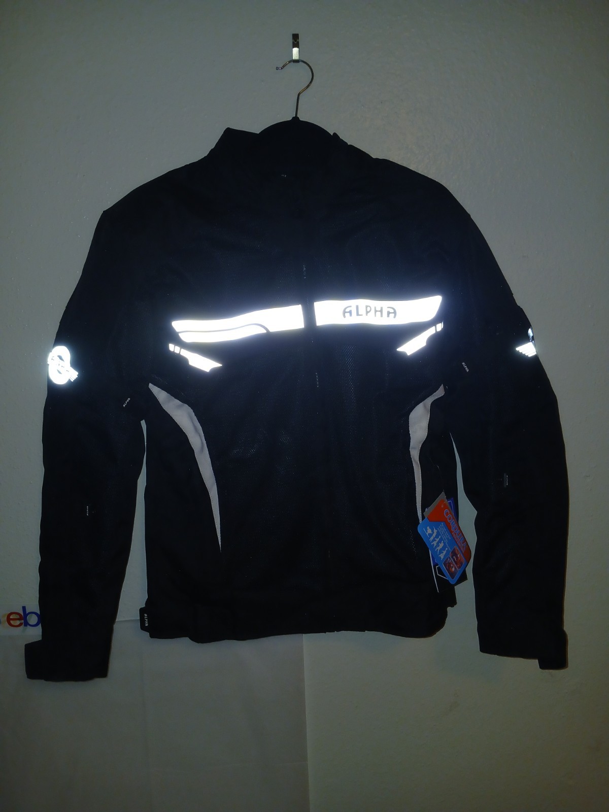 Alpha Men's motorcycle jacket armored waterproof vents pockets