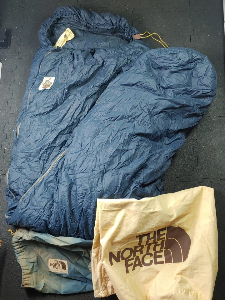 Vintage THE NORTH FACE GOOSE DOWN SLEEPING BAG Navy Blue 80+” Nap Sack ...