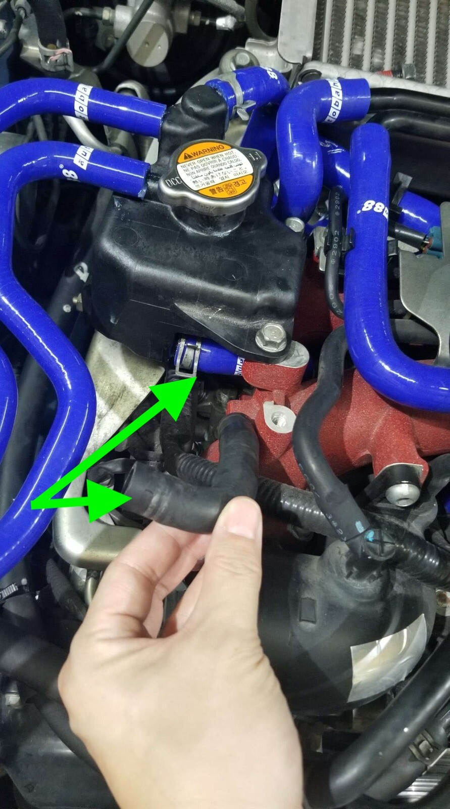 Uprated Silicone hose Fit Subaru 21204AA691 Radiator overflow tank to ...