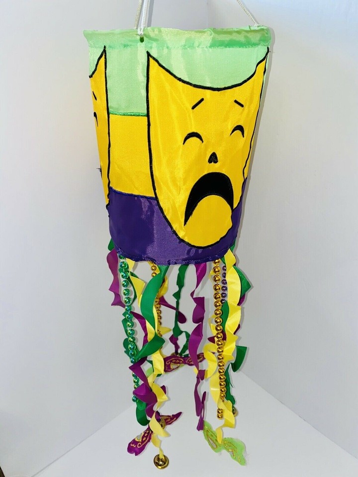 Jester Face Windsock Indoor Outdoor Wind Chime 24” Springtime Decor | eBay