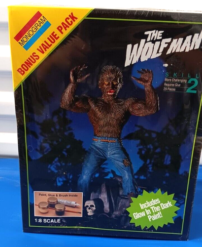 Vintage Monogram THE WOLFMAN Plastic Model Kit Bonus Pack 1994 SEALED ...
