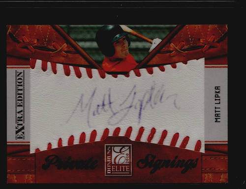 Matt Lipka 2010 Donruss Elite Private Signings Rookie SP Autograph 041/ ...
