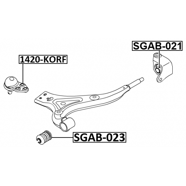 Avant Gauche ou Droite Palier Bras de Suspension FEBEST SGAB-021 | eBay