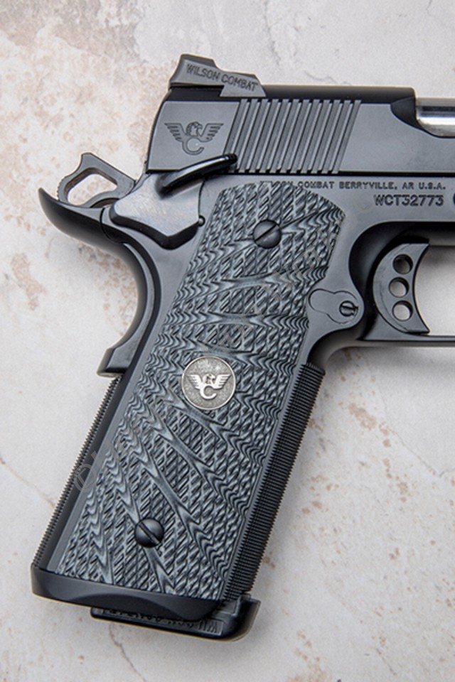 Wilson Combat 1911 Grips, Full-Size, Gray/Black G10, Starburst 738-FS ...