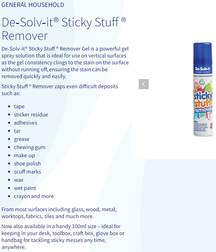 De-Solv-It Powerful Sticky Stuff Remover Sticker Label Remover Liquid ...