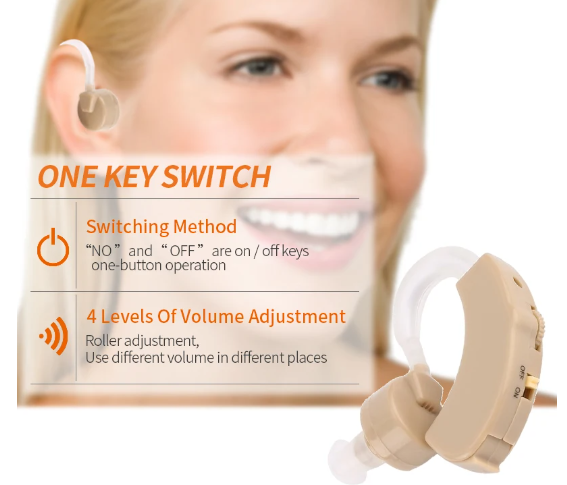 Super Mini Hearing Aid Ear Sound Amplifier Adjustable Tone Hearing Aids ...