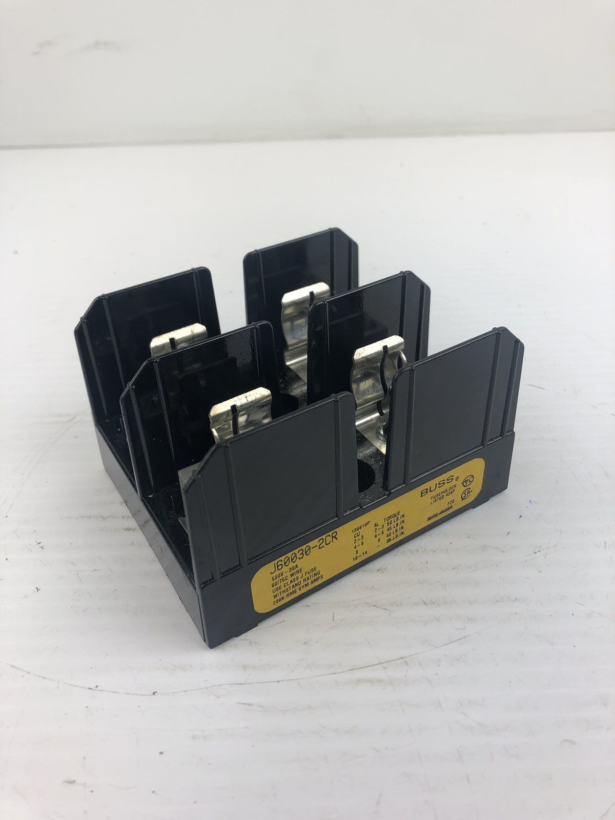 Buss J60030-2CR 2 Pole Fuse Holder 600V-30A Class J Fuses | eBay