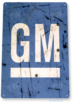 TIN SIGN GM, Retro, General Motors, Service, Auto Sales, Garage, B097 ...