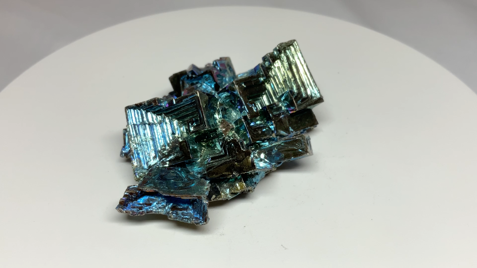 Bismuth: Titanium Aura Rainbow Natural Pyramid Crystal Specimen #4055 ...