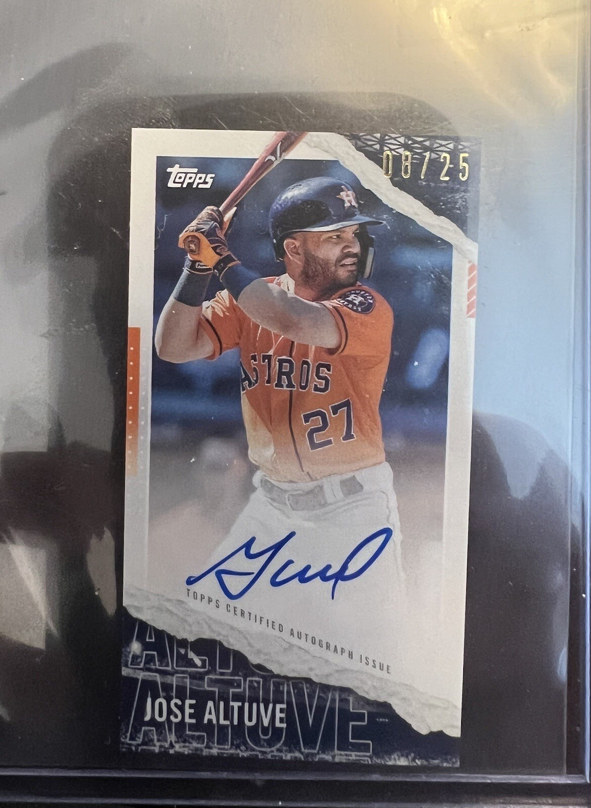 Jose Altuve Astros Autograph 2020 Topps RIP Baseball Mini Exclusive ...