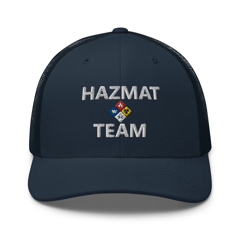 Hazmat Team Mesh Trucker Hat Cap Hazardous Material Response Safety ...