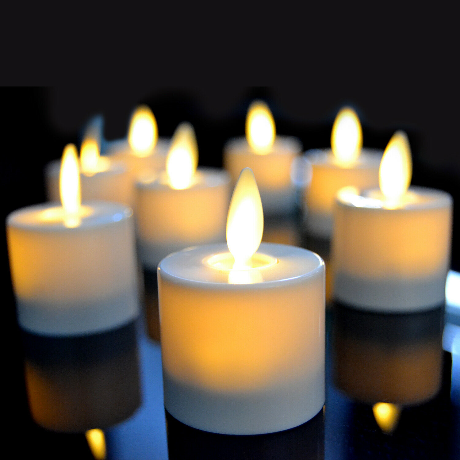 6PCS Luminara Moving Flicker Led Tea Lights with Timer for Wedding | eBay