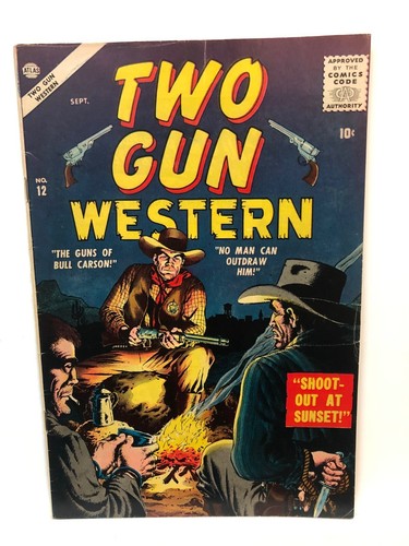 Two Gun Western # 12 VERY FINE Sept. 1957 Final issue Creator names ...