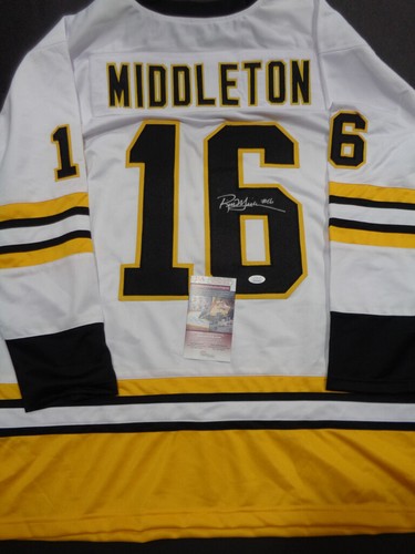 Rick Middleton Autographed Custom Boston Bruins Style White Jersey w ...