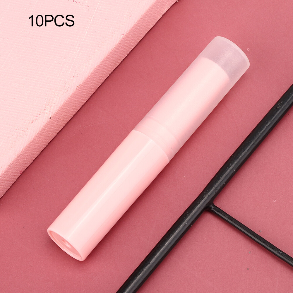 10pcs Empty Lip Balm Tube Lip Gloss Container DIY Lipstick Making (Pink ...