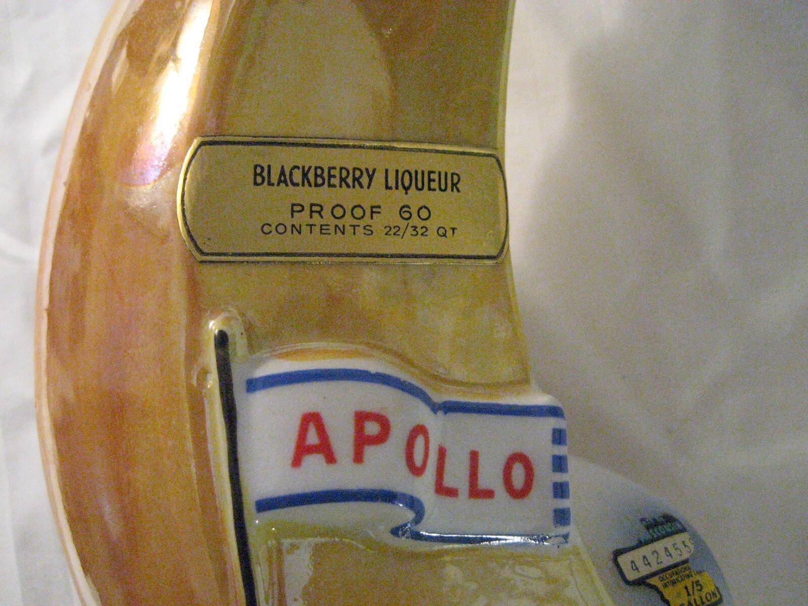 Super Rare Blackberry Liqueur Garnier Apollo Spaceship Moon Ceramic ...
