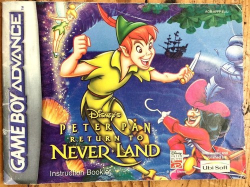NOTICE ORIGINALE PETER PAN RETURN TO NEVER LAND GAMEBOY ADVANCE PAL ...