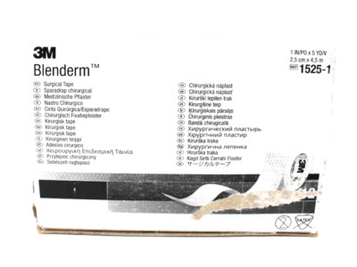 3M 1525-1 Blenderm Surgical Tape 1" x 5 Yds - 11/BX Exp. 7/28 | eBay
