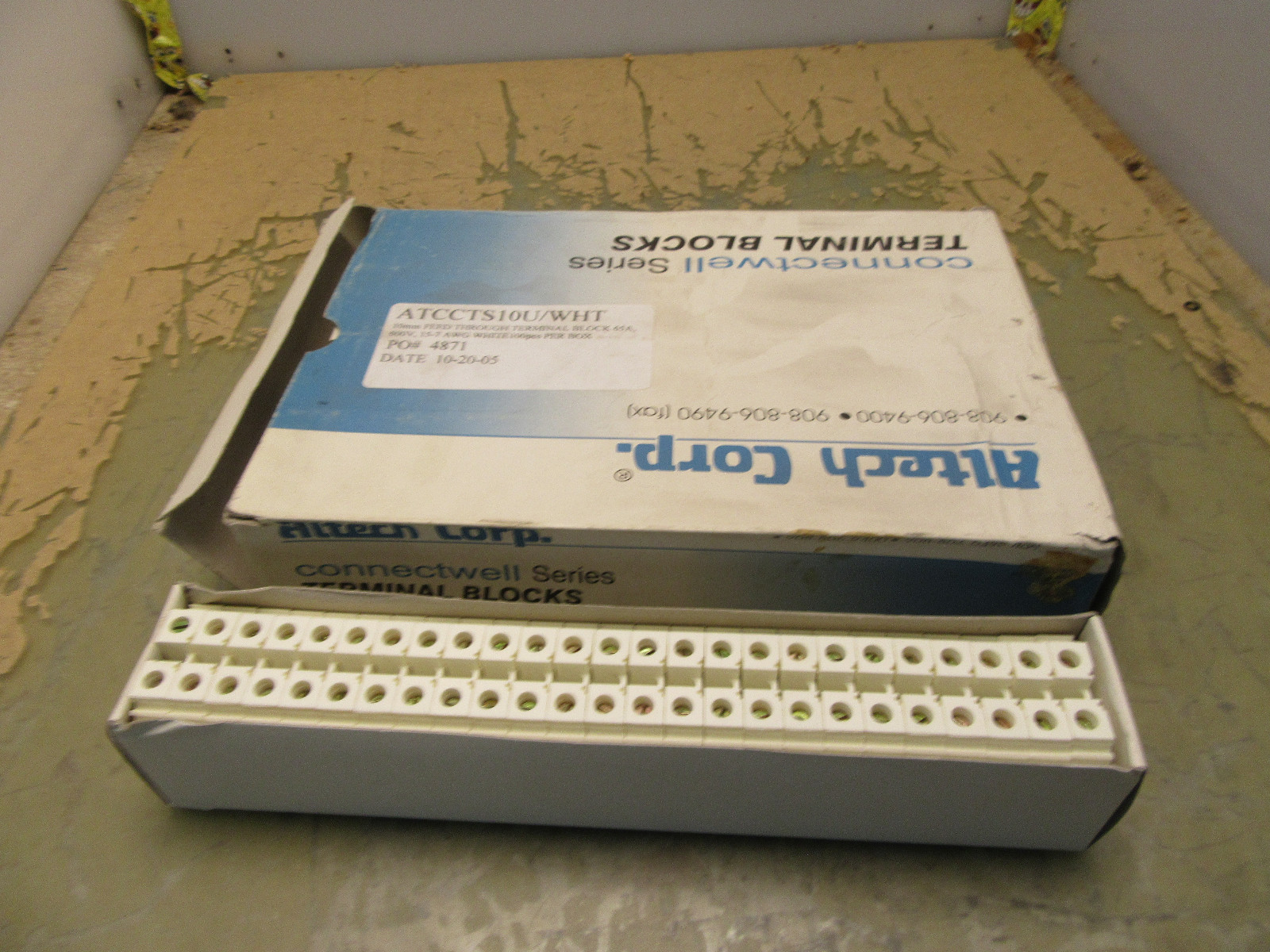 Box of 100 Altech Corp CTS10U 600V 65A 7-15 AWG terminal blocks [3*J-11 ...