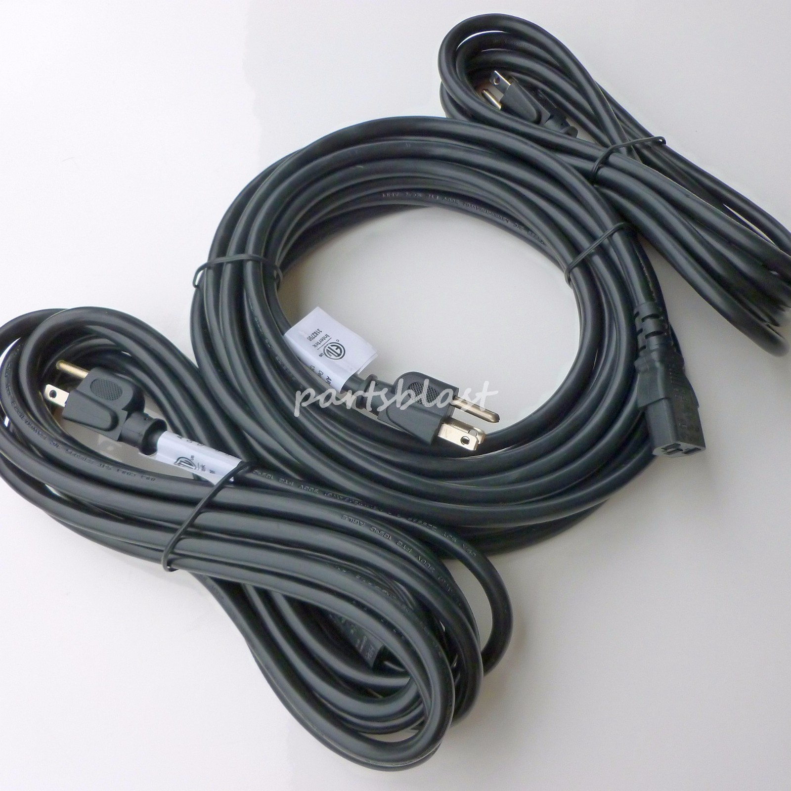 (3) Lot 25', 15', 10' Long HEAVY DUTY Amplifier MARSHALL POWER CORDS ...