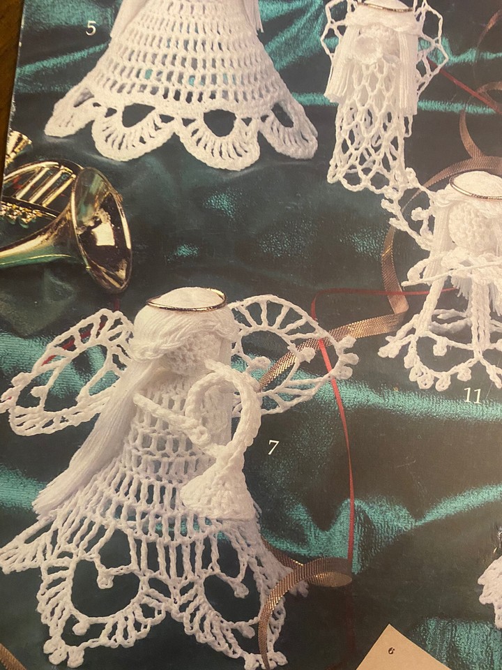 Angel Orchestra, 11 Elegant Angels Crochet Ornament Pattern Booklet ...