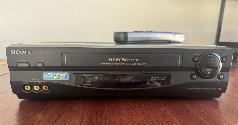 Sony SLV-N55 VCR VHS Player 4Head Hi-Fi - Flash Rewind- With Remote | eBay