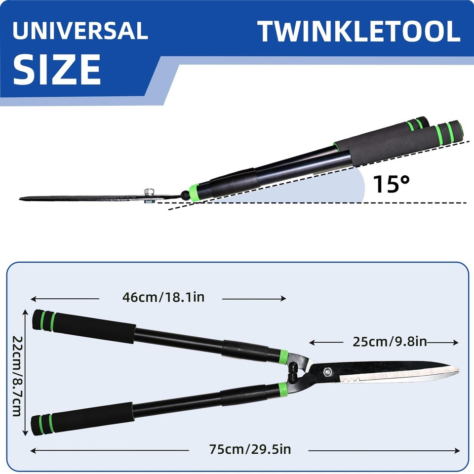 Hedge Shears Heavy Duty Hedge Clippers with Shock Absorbing Bumpers ...