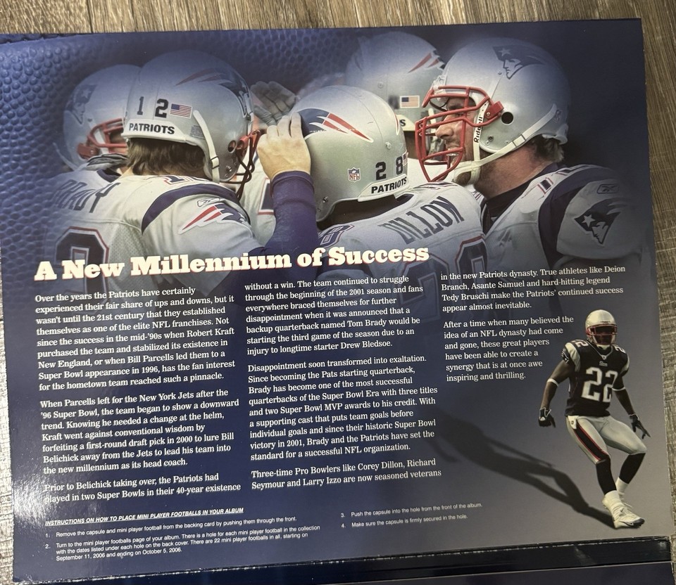 2006 New England Patriots Mini Helmet Football Collection Tom Brady ...