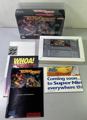 Kendo Rage (SNES) Super Nintendo CIB Complete Box + Poster 1993 SETA ...