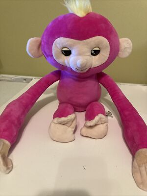 Fingerlings HUGS Bella Interactive Pink Monkey Stuffed Animal Plush Toy ...