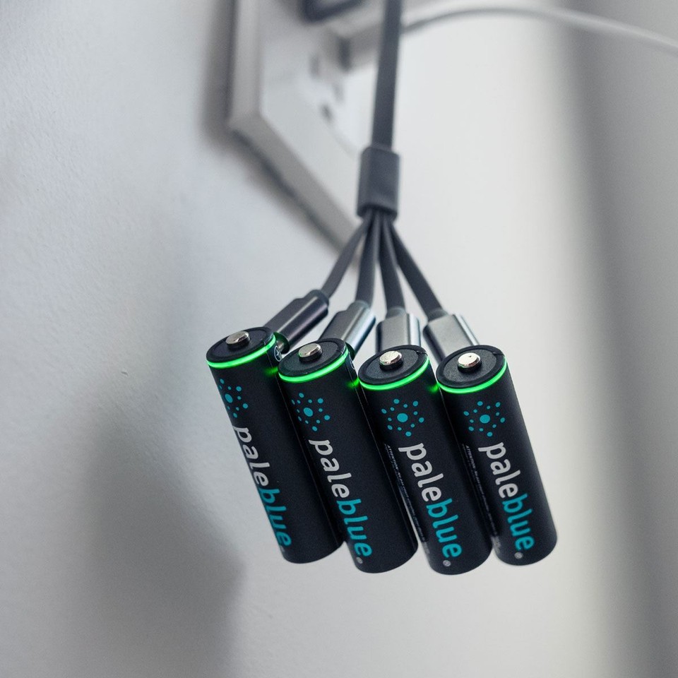 Pale Blue Earth - Pale Blue Lithium Ion Rechargeable AA Batteries 4pk ...