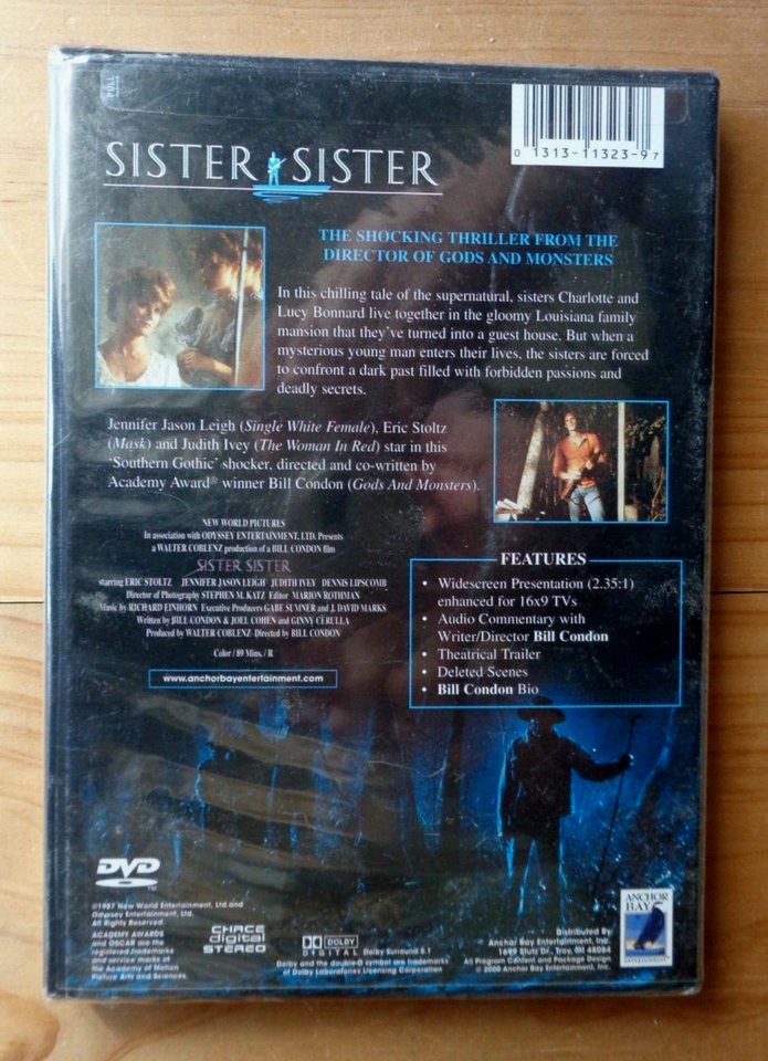Sister Sister (1987) DVD Eric Stoltz Jennifer Jason Leigh Judith Ivey ...