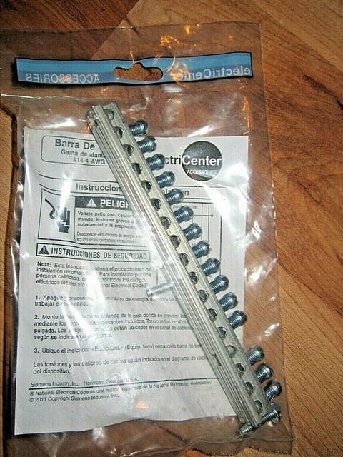 Siemens Ec2gb15 Ground Bar Kit With 15 Terminal Positions for sale ...