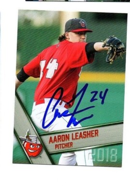 Aaron Leasher signed autographed 2018 Fort Wayne Tincaps team set card ...