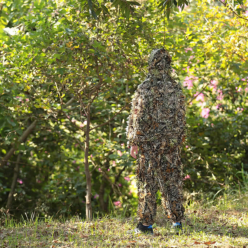 Men Women Kids Outdoor Ghillie Suit Jungle Suit CS Training Leaves ...
