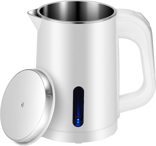 Small Electric Kettle Stainless Steel, 0.6L Portable Travel Kettle with ...